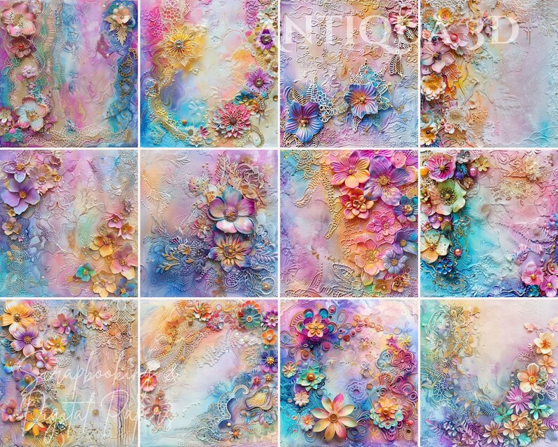 Pastel Digital Paper | Commercial Use | Abstract Pattern | Hippy ...