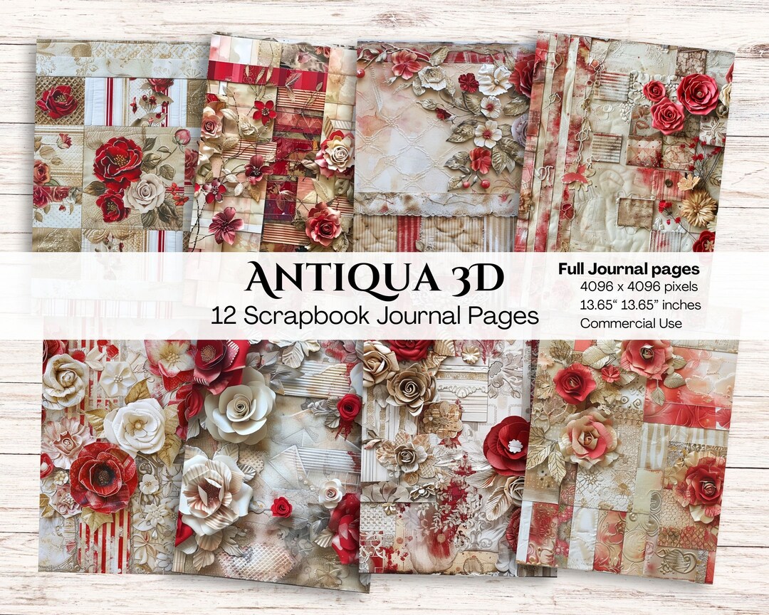 Antique Paper | Red Paper | Craft Paper | Textured Paper Pack ...