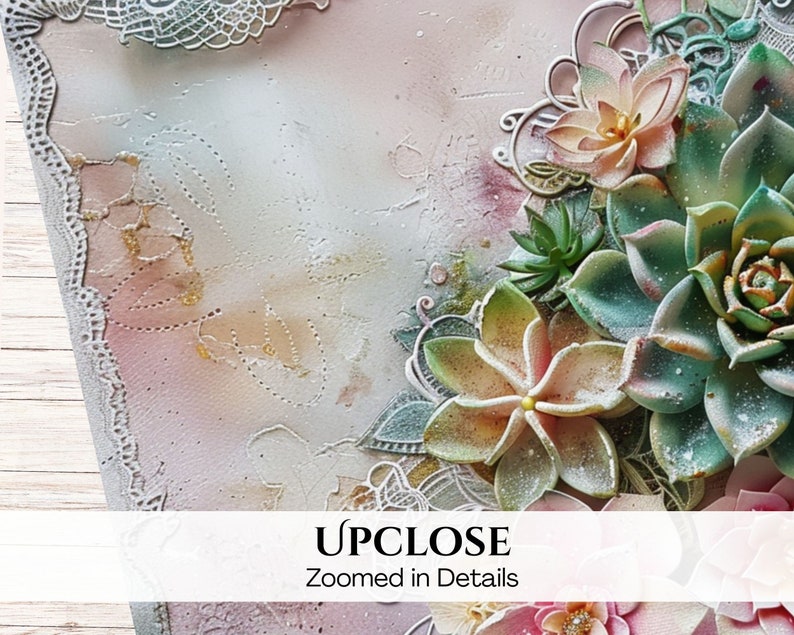 Succulents Digital Paper | Plants Paper | Commercial Use | Botanical ...