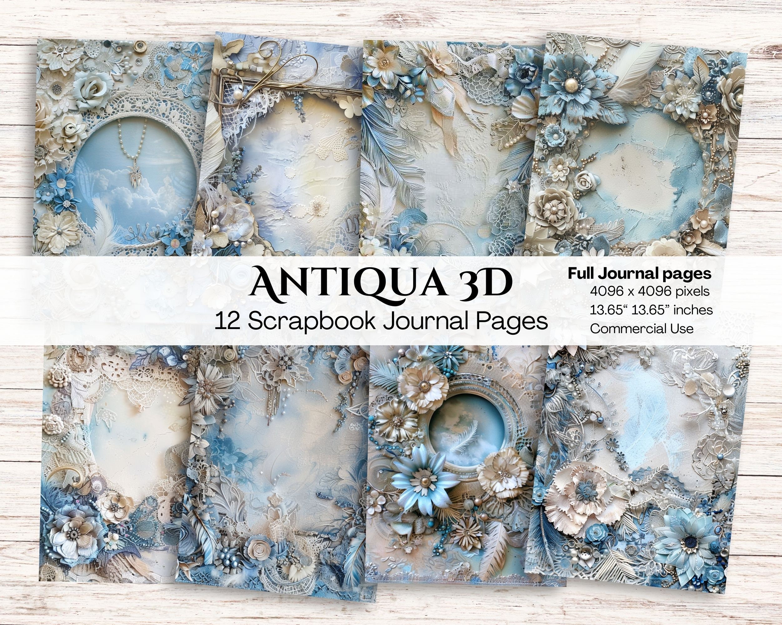 Junk Journal Pages | Rustic Style | Digital Paper | Scrapbook Supplies ...