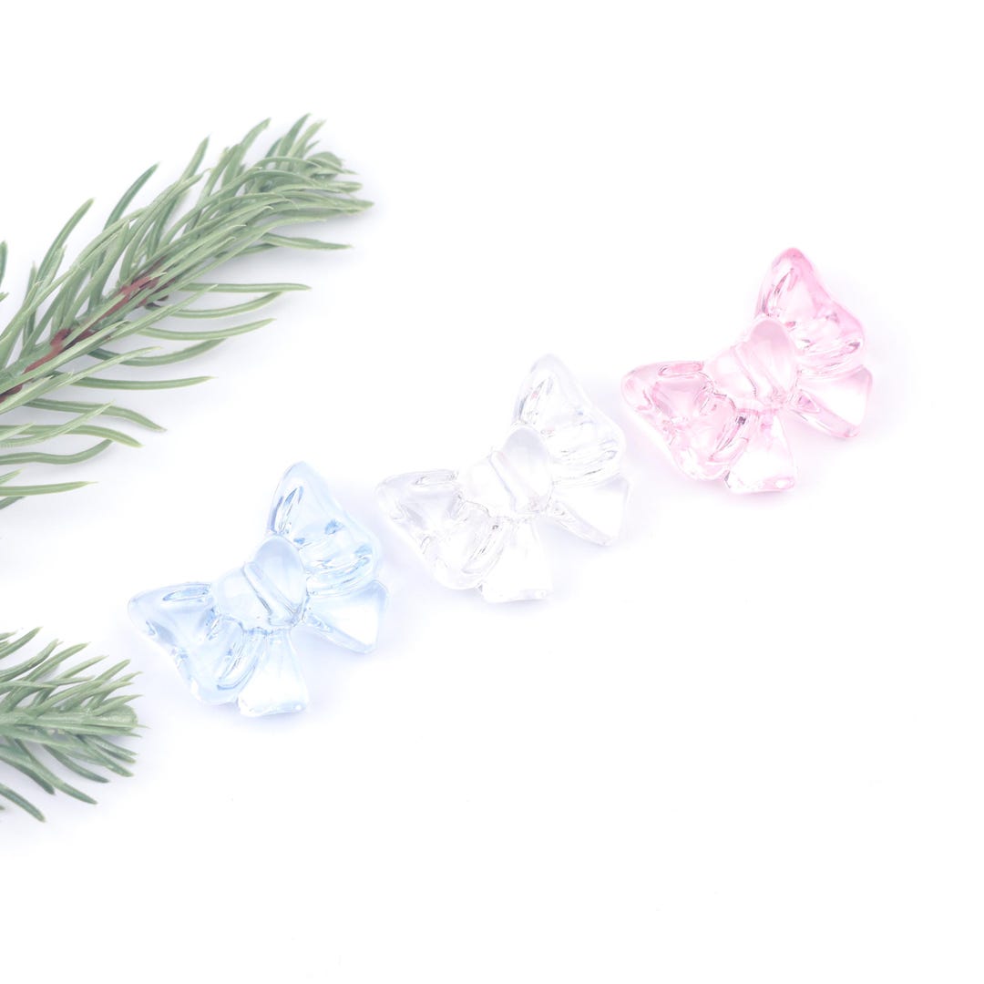 Light Colored Cute Chunky Bow Beads,heart Knot Acrylic Beads for DIY ...
