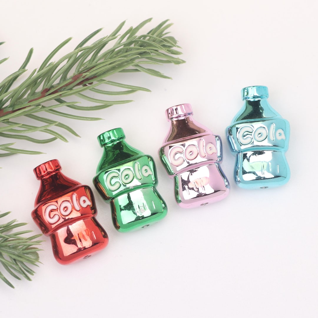 Metallic Cola Beverage Bottle Beads,shiny Acrylic Cola Bottle Shape ...