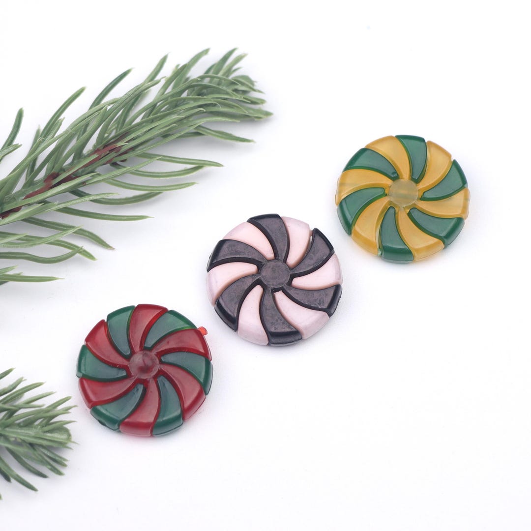 Whirling Candy Round Beads,windmill Resin Beads,christmas Holiday ...