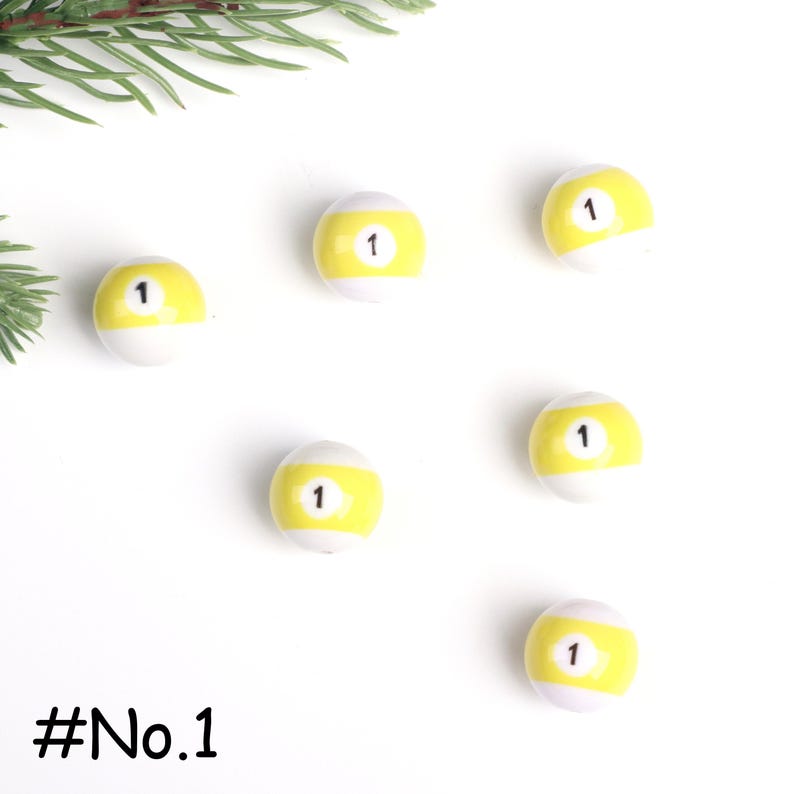 1 2 3 Pool Balls Bead,colorful Mini Pool Ball Beads 16mm,vintage ...