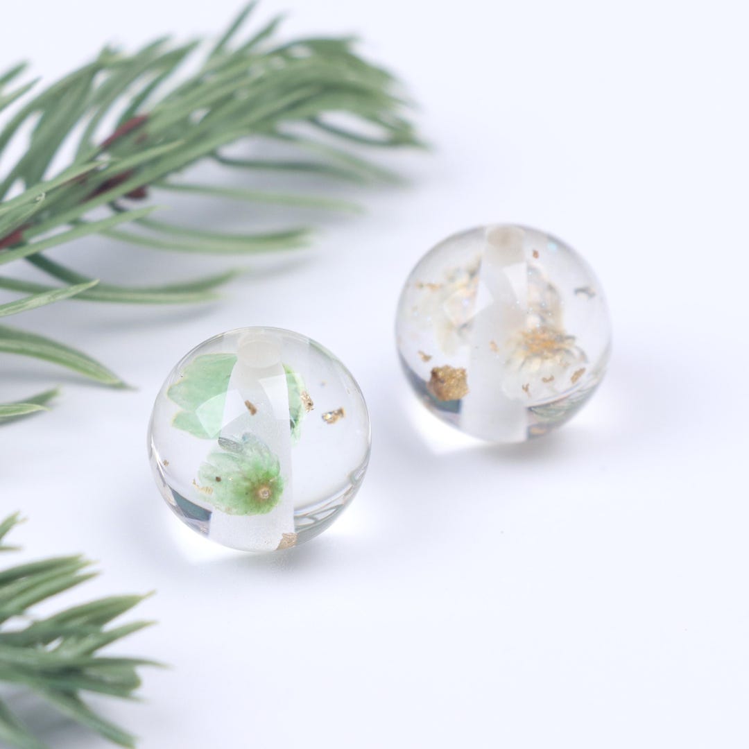Spring Flower Resin Beads 16mm, Handmade Resin Beads,ab Colored DIY ...