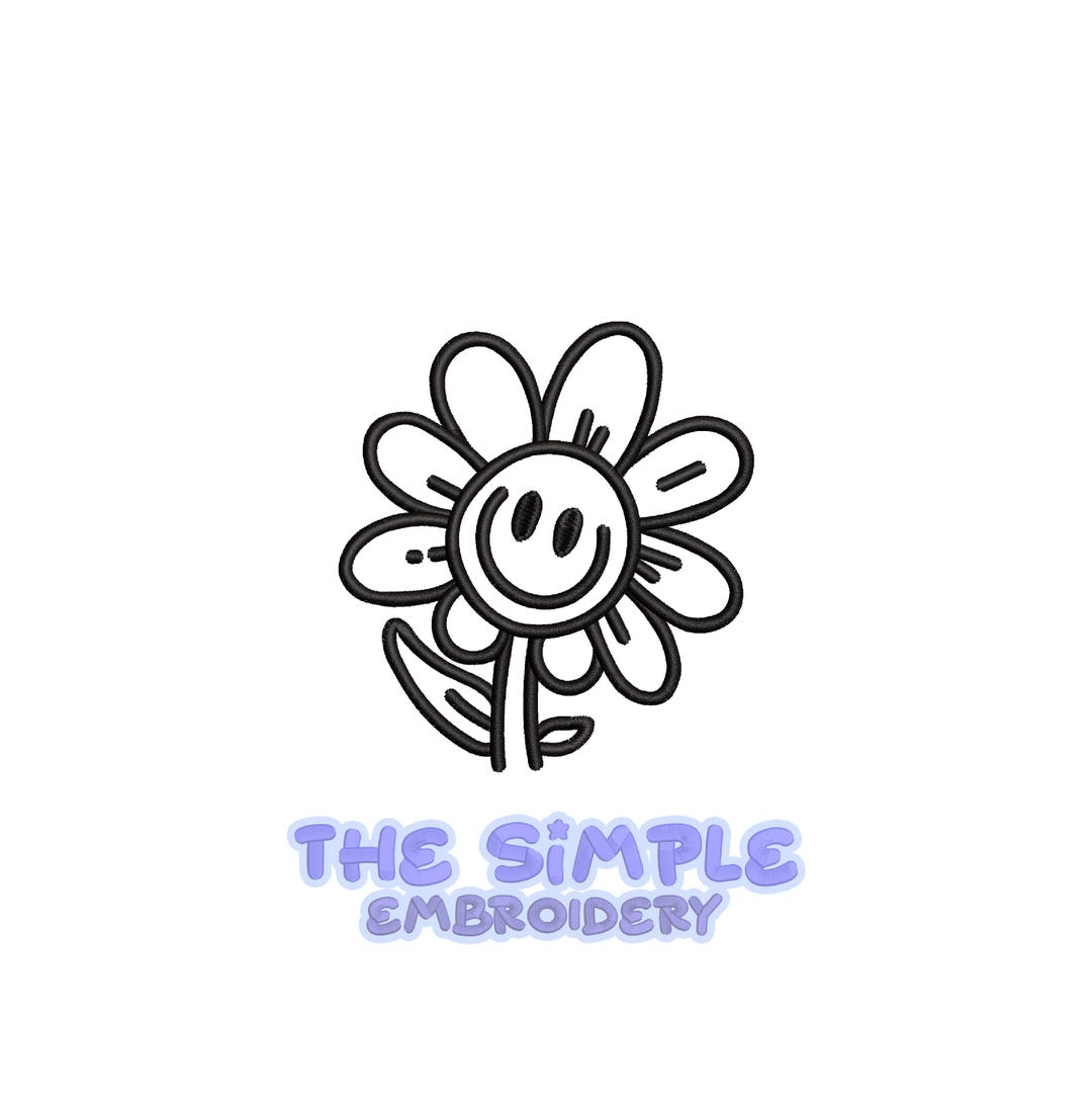 Daisy Flower Line Embroidery Design | Flower Embroidery | Cute ...