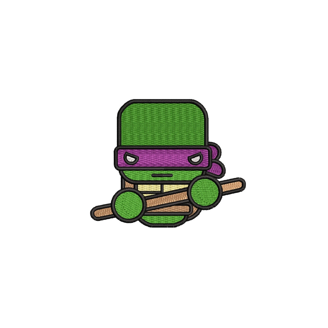 Ninja Embroidery Design | Tortoise Character | Cartoon | Trendy ...