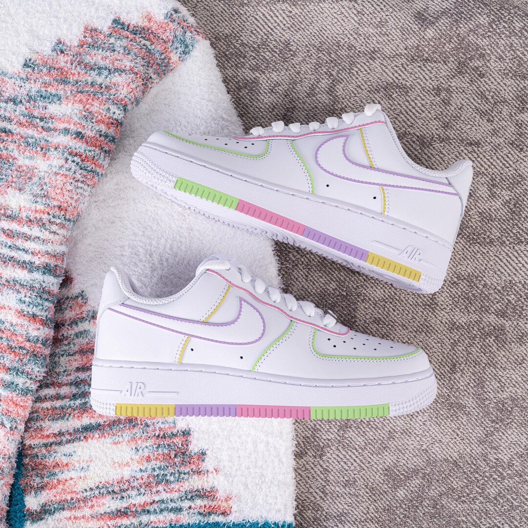 Custom Hand-painted Air Force 1 Color Outline Sneakers,personalized ...