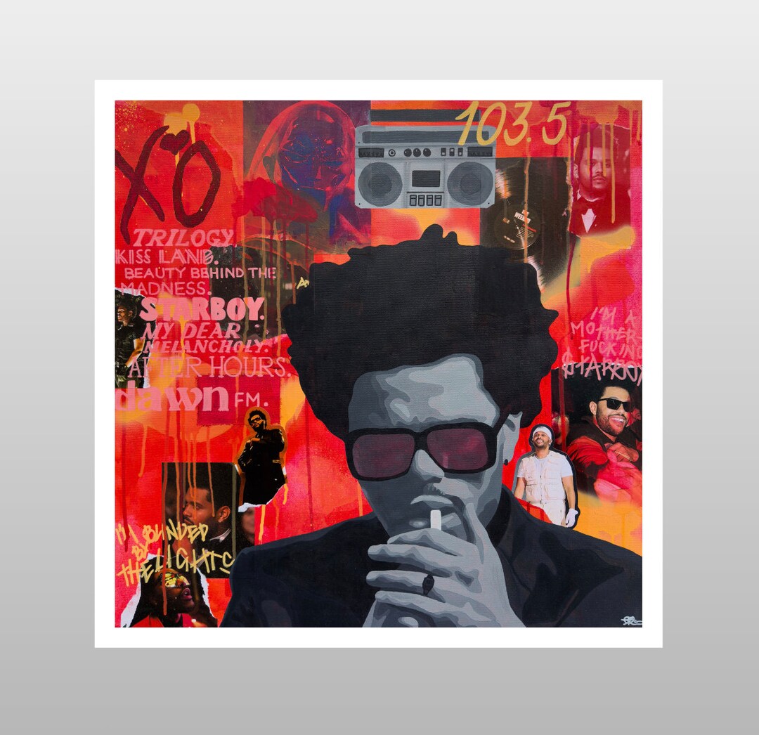 The Weeknd, Abel Tesfaye, Monochromatic, Album Cover Art, Pop Art ...