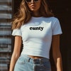 Cunty Baby Tee 2000s Crop Tshirt Y2K 90s Coquette Soft Girl Era Shirt ...