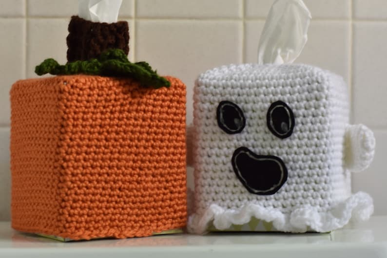 Halloween Crocheted Tissue Box Cozy Pattern - Etsy