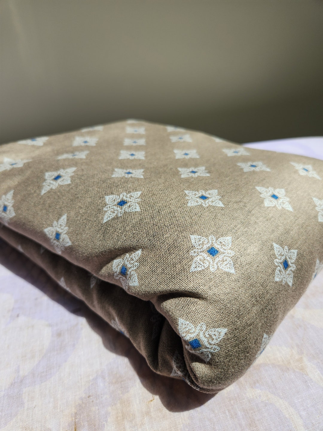 2- Way Stretch Tan Diamond Fabric - Etsy
