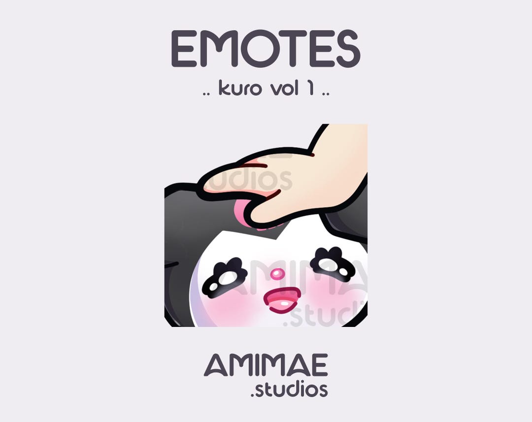 Kuro Head Pat Emote Twitch / Discord Cute Emotes / Single Emote ...