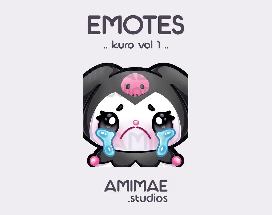 Kuro Emote Twitch/discord Cute Emotes / Single Emote / Discord Stickers ...