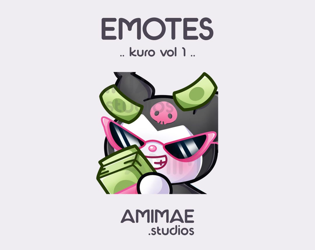 Kuro Money Emote Twitch / Discord Cute Emotes / Single Emote / Discord ...