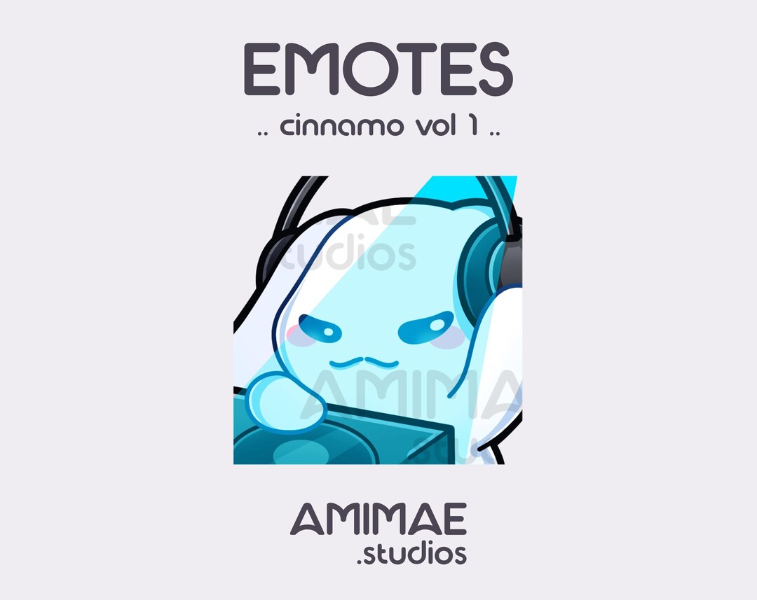 Emote DJ cannelle chiot Twitch / Emotes mignons Discord / Emote unique ...