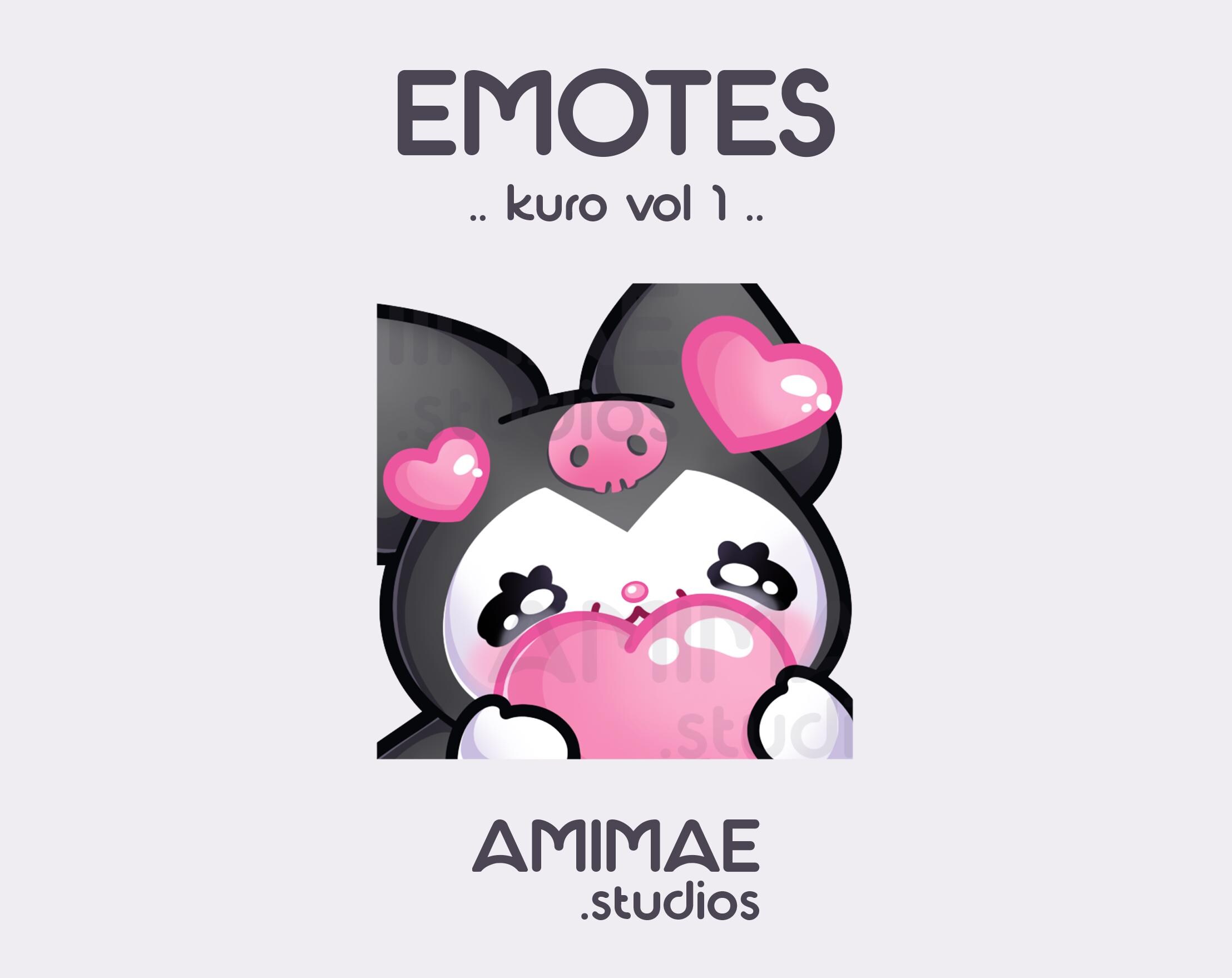 Kuro Emote Twitch/discord Cute Emotes / Single Emote / Discord Stickers ...