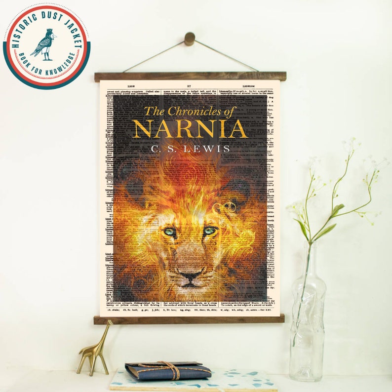 Printable Book Cover Art, 'narnia Poster Print' Vintage Book Cover ...