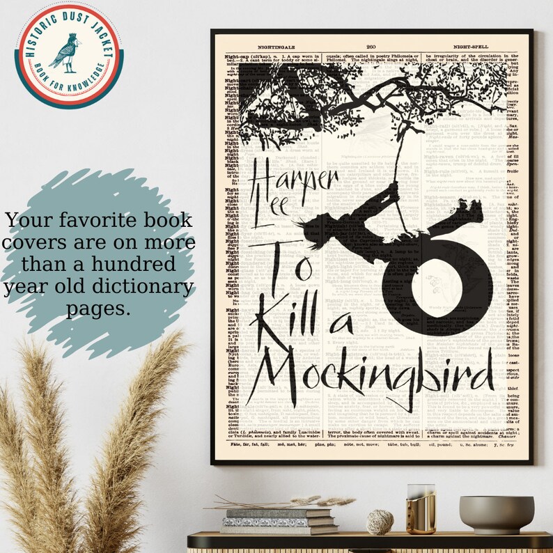 Printable 'to Kill A Mockingbird' Book Cover Art, Vintage Book Cover ...