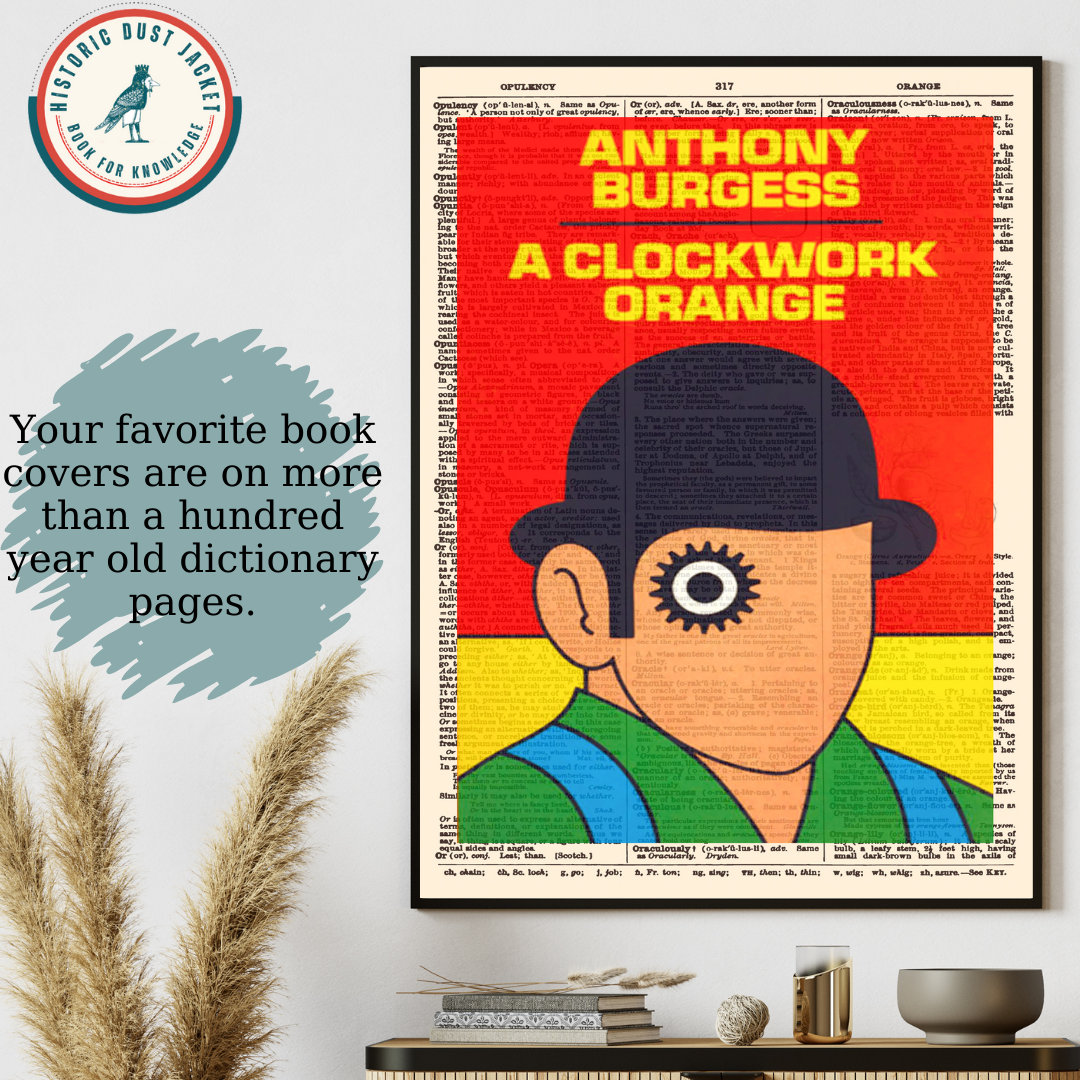 Printable 'A Clockwork Orange' Book Cover Art, Vintage Book Cover ...