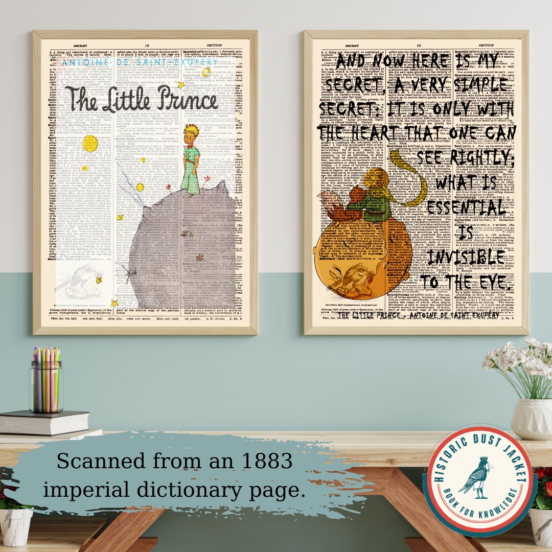 Printable 'the Little Prince' Book Cover Art, Vintage Book Cover ...