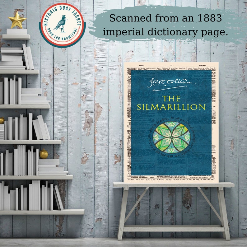 Printable 'silmarillion' Book Cover Art, Vintage Book Cover, J R R ...