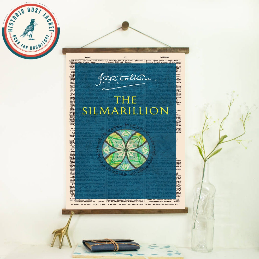 Printable 'silmarillion' Book Cover Art, Vintage Book Cover, J R R ...
