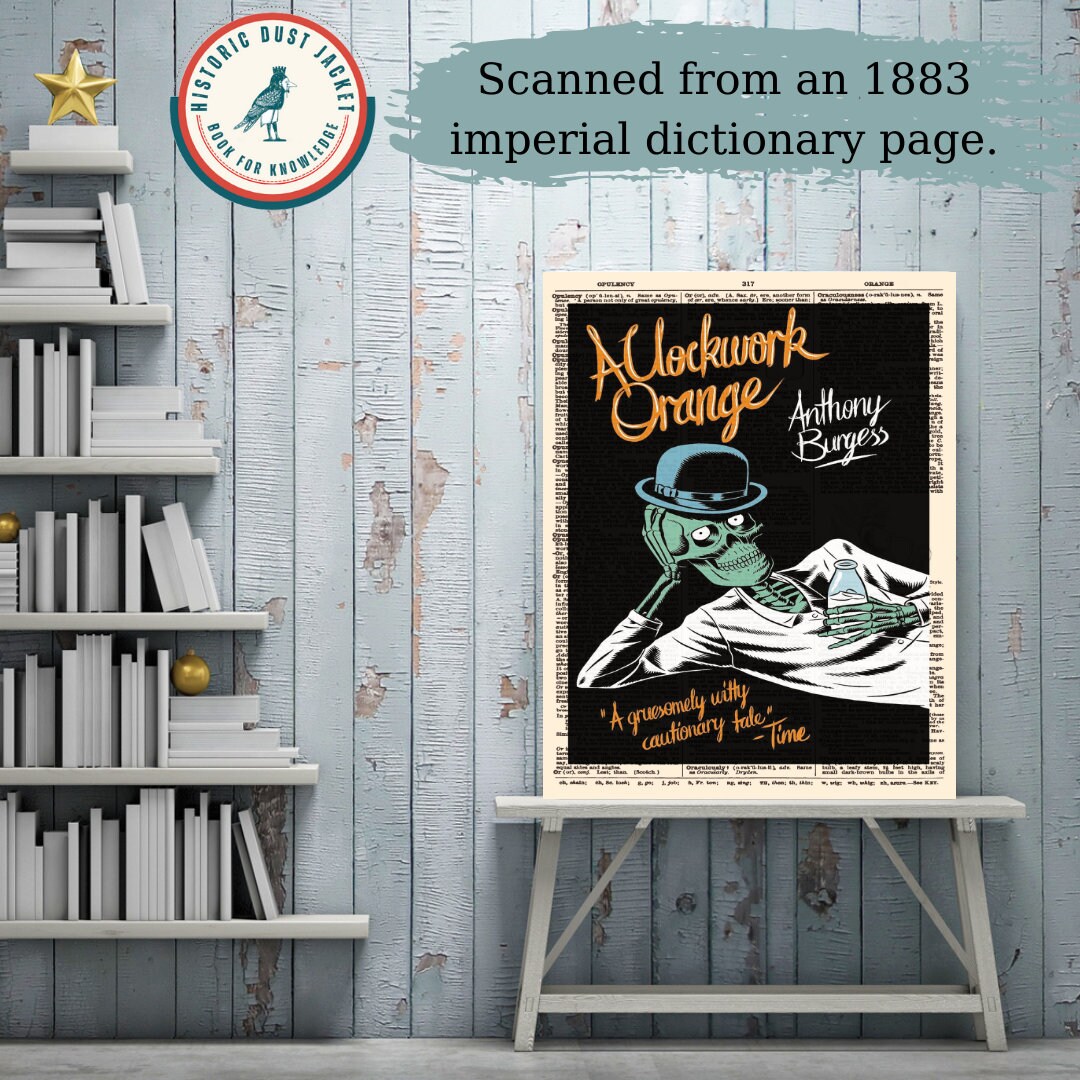 Printable 'A Clockwork Orange' Book Cover Art, Vintage Book Cover ...