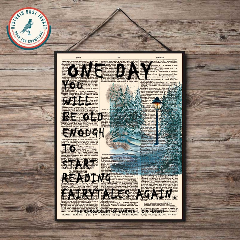 Printable Book Cover Art, 'narnia Poster Print' Vintage Book Cover ...