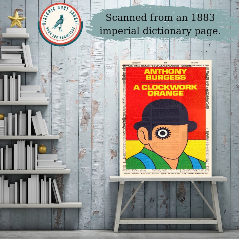 Printable 'A Clockwork Orange' Book Cover Art, Vintage Book Cover ...