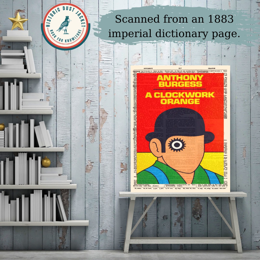 Printable 'A Clockwork Orange' Book Cover Art, Vintage Book Cover ...
