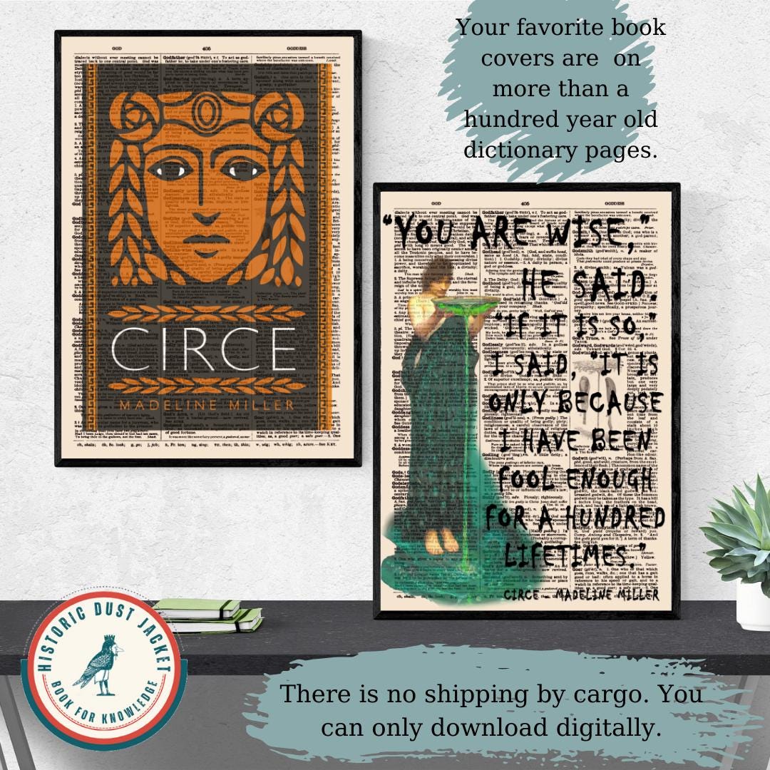 Printable 'circe' Book Cover Art, Greek Mythology, Historical Fiction ...