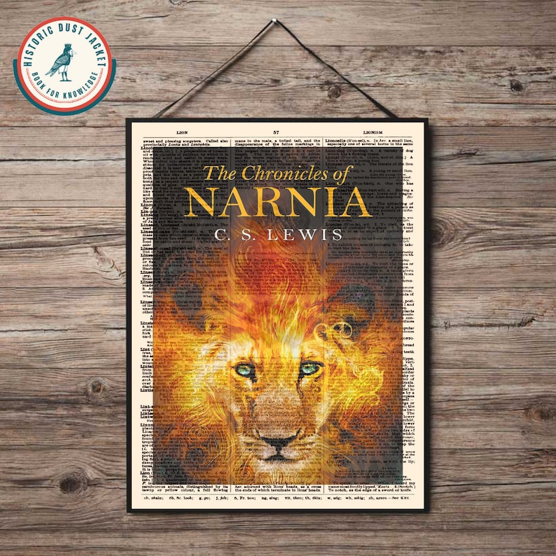 Printable Book Cover Art, 'narnia Poster Print' Vintage Book Cover ...