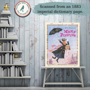 Printable 'mary Poppins' Book Cover Art, Vintage Book Cover, Poster ...
