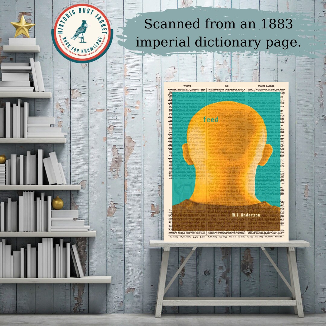 Printable 'feed' Book Cover Art, Vintage Book Cover, M T Anderson ...