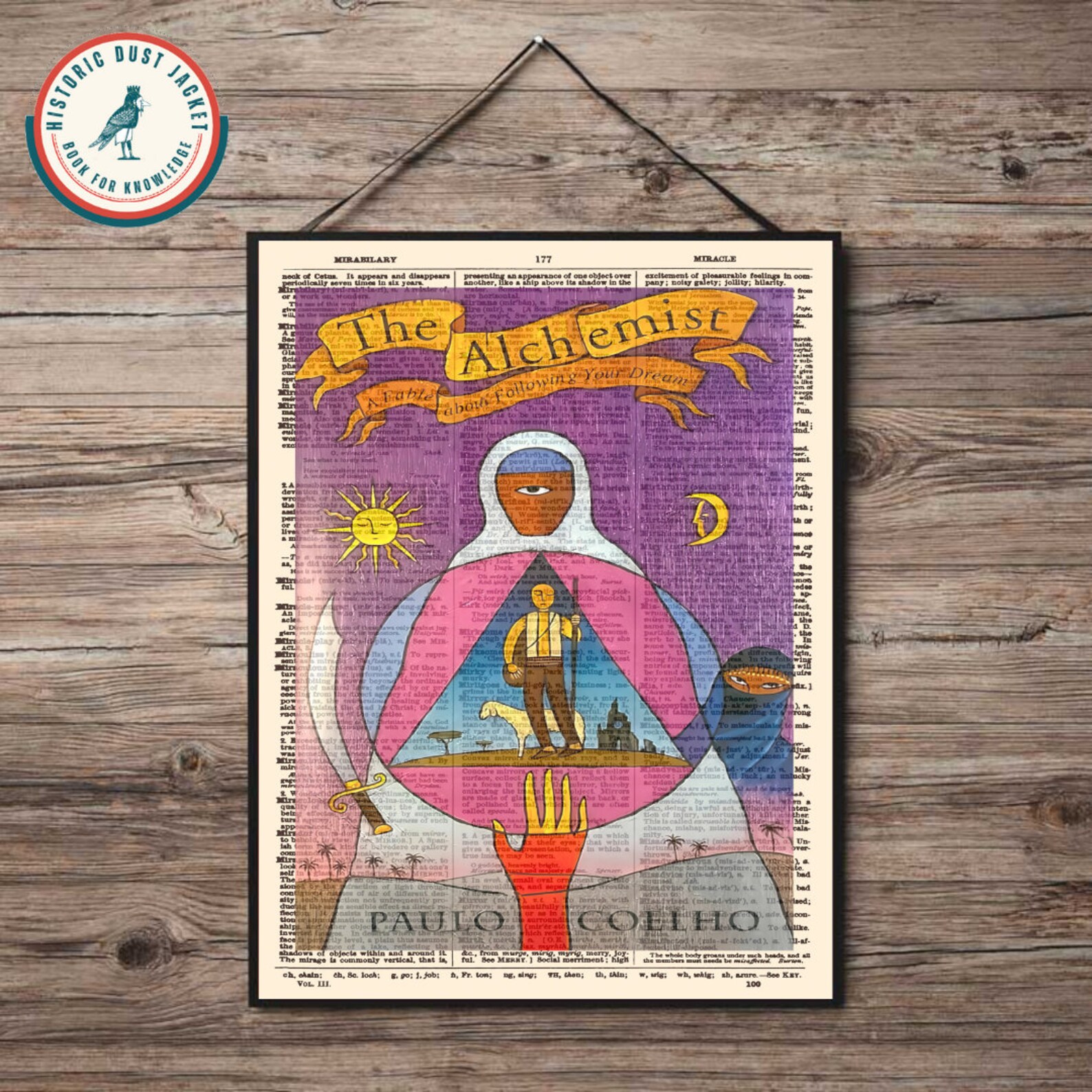 Printable 'the Alchemist' Book Cover Art, Vintage Book Cover, Paula ...