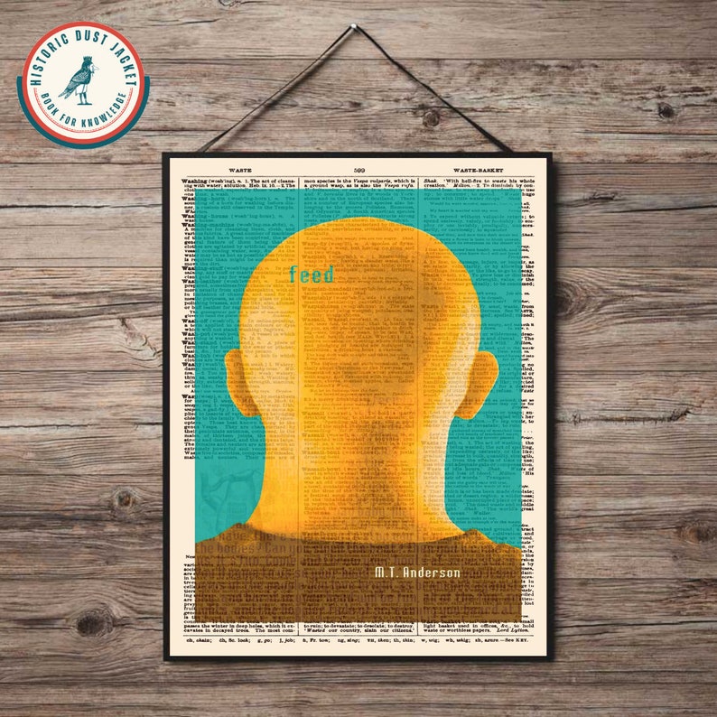 Printable 'feed' Book Cover Art, Vintage Book Cover, M T Anderson ...