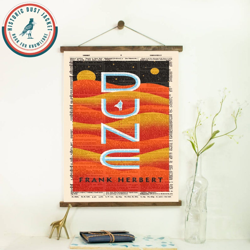 Printable 'dune' Book Cover Art, Vintage Book Cover, Frank Herbert ...