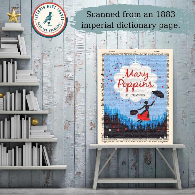 Printable 'mary Poppins' Book Cover Art, Vintage Book Cover, Poster ...