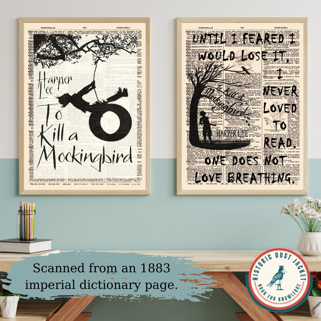 Printable 'to Kill A Mockingbird' Book Cover Art, Vintage Book Cover ...