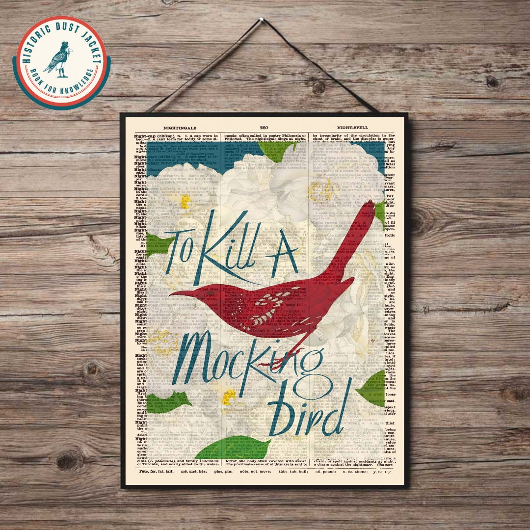 Printable 'to Kill A Mockingbird' Book Cover Art, Vintage Book Cover ...