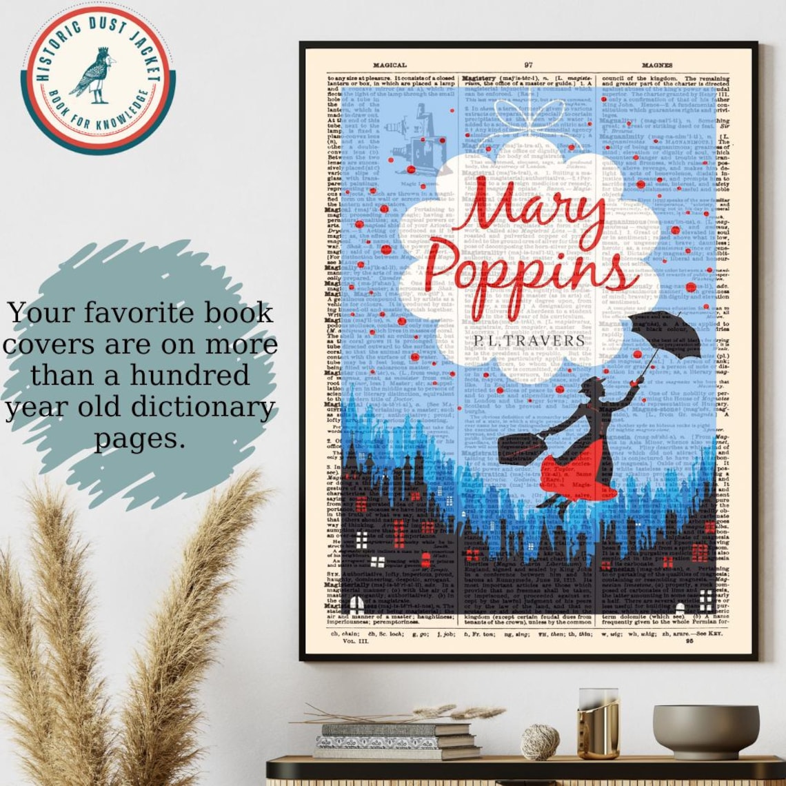 Printable 'mary Poppins' Book Cover Art, Vintage Book Cover, Poster ...