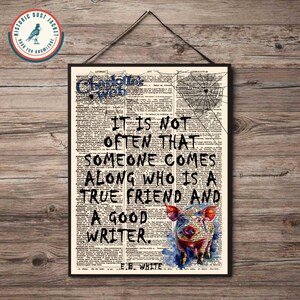 Printable 'charlotte's Web' Book Cover Art, Vintage Book Cover, Poster ...