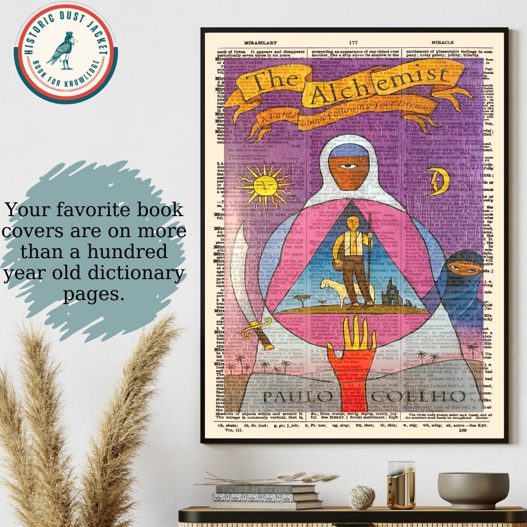 Printable 'the Alchemist' Book Cover Art, Vintage Book Cover, Paula ...