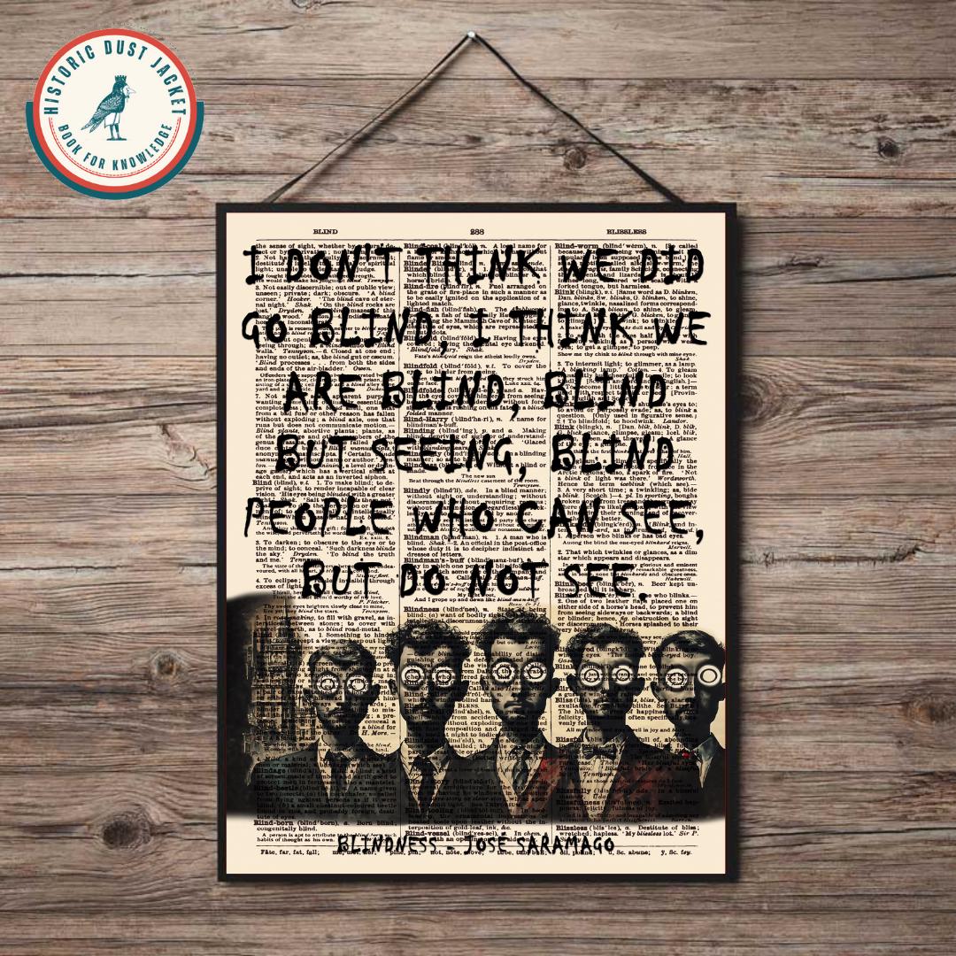 Printable 'blindness' Book Cover Art, Vintage Book Cover, José Saramago ...