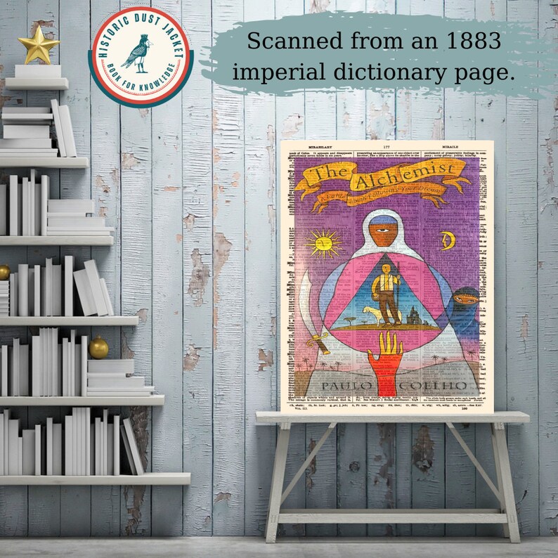 Printable 'the Alchemist' Book Cover Art, Vintage Book Cover, Paula ...