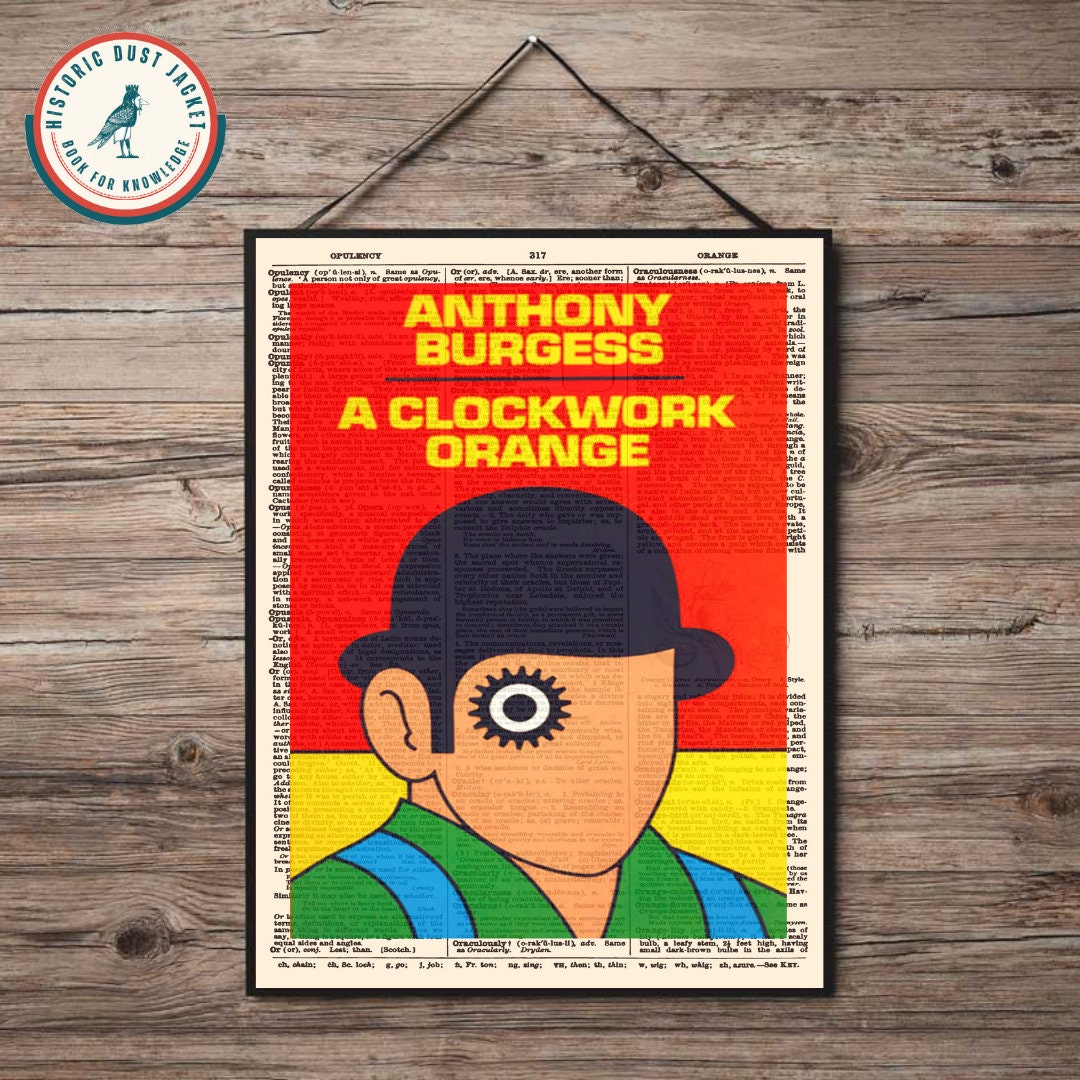 Printable 'A Clockwork Orange' Book Cover Art, Vintage Book Cover ...