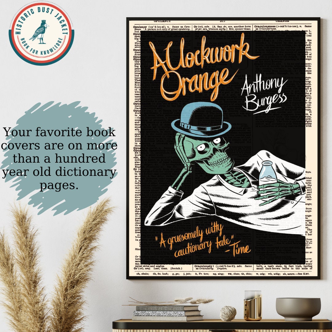 Printable 'A Clockwork Orange' Book Cover Art, Vintage Book Cover ...