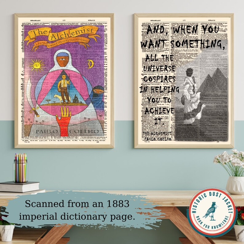 Printable 'the Alchemist' Book Cover Art, Vintage Book Cover, Paula ...