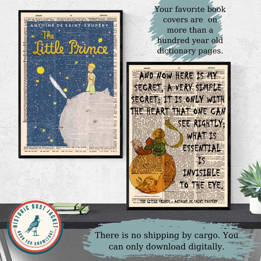 Printable 'the Little Prince' Book Cover Art, Vintage Book Cover ...